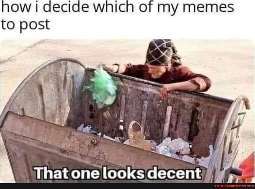 How I decide which of my memes to post That one looks deceit - America ...