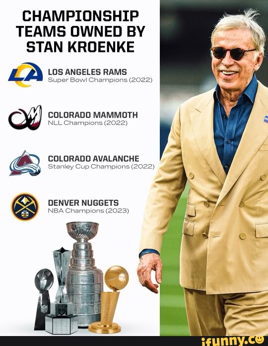 CHAMPIONSHIP TEAMS OWNED BY STAN KROENKE LA LOS ANGELES RI Super Bow ...