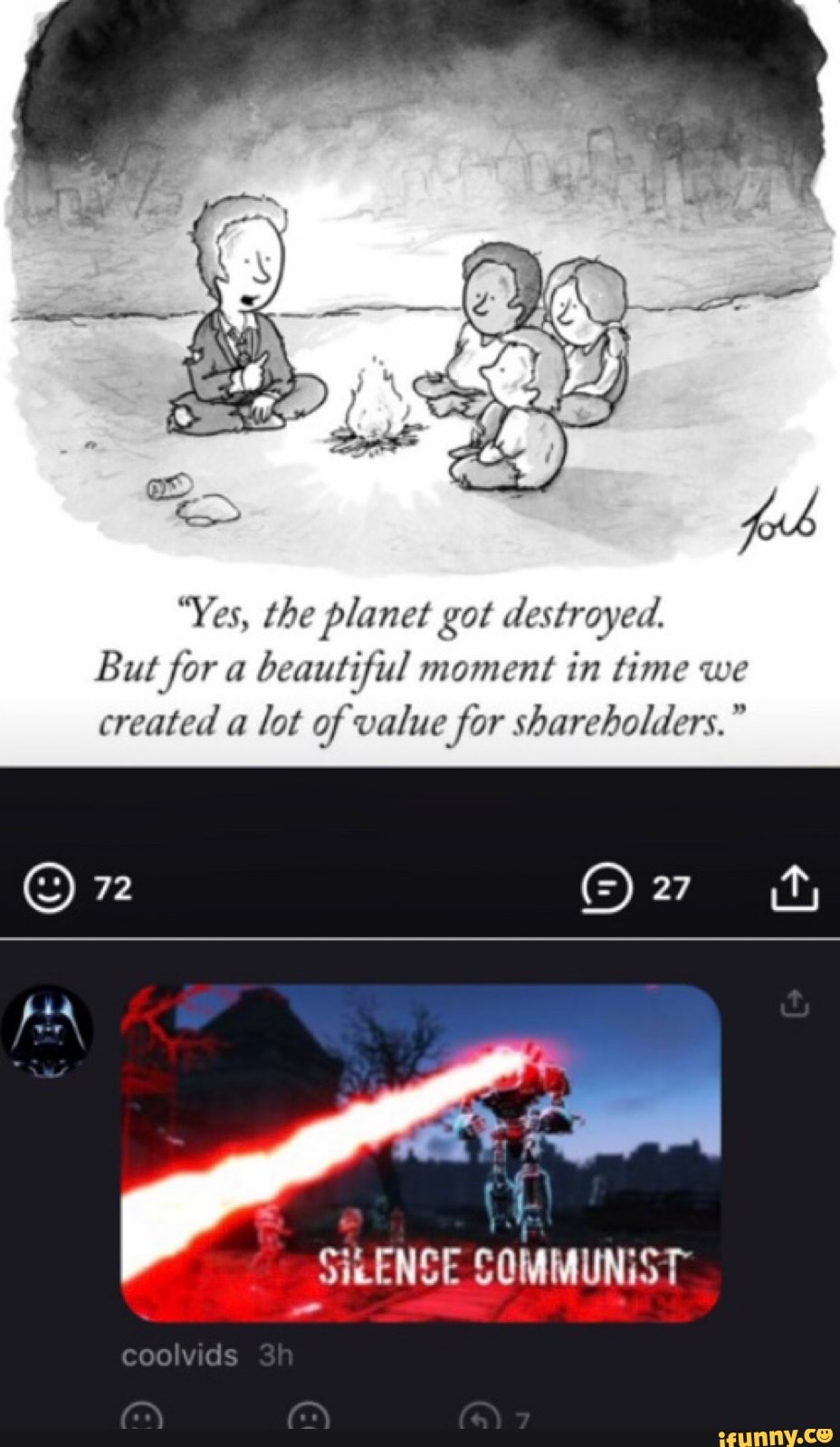 "Yes, the planet got destroyed. But for a beautiful moment in time we ...