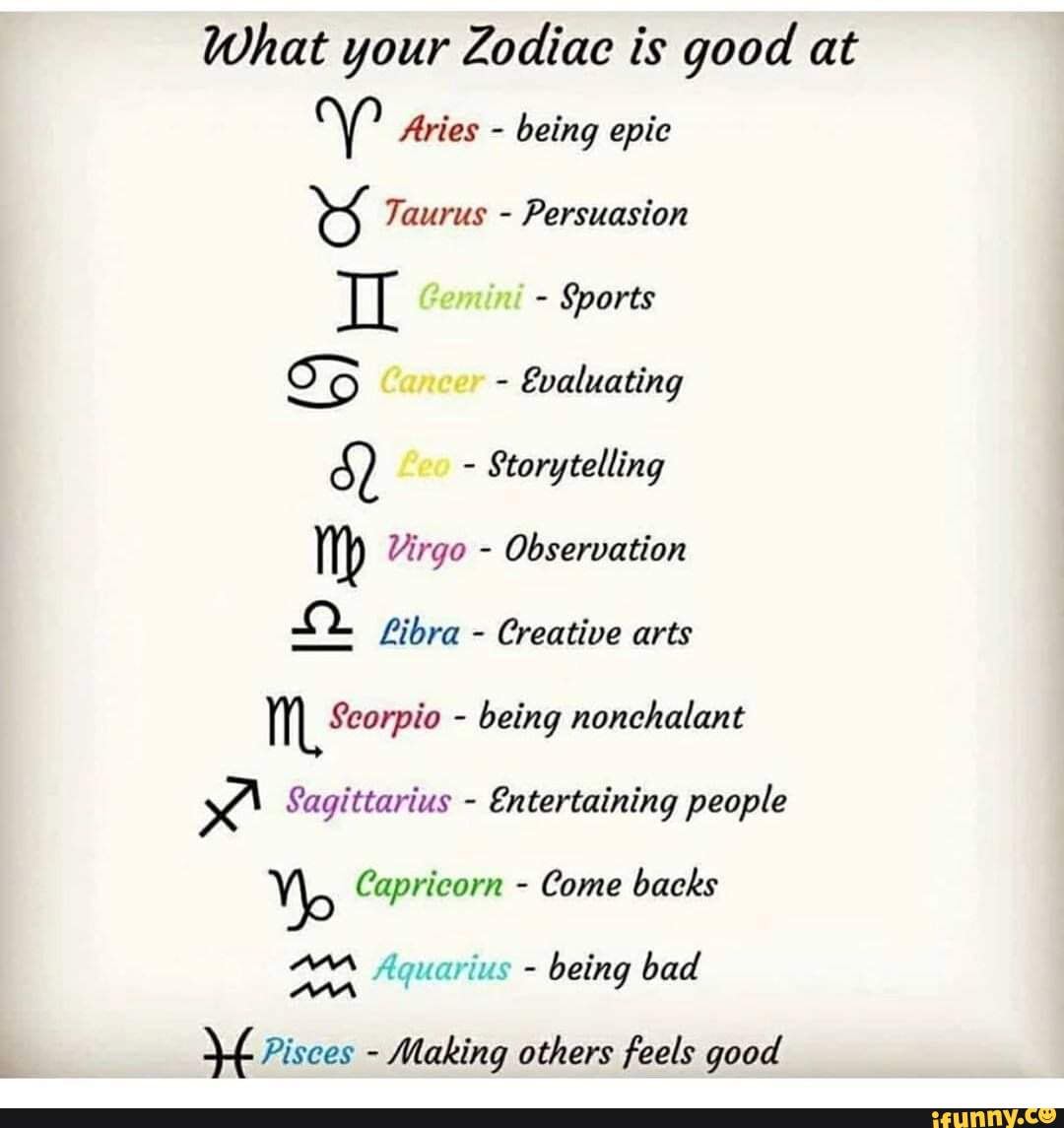 What each zodiac sign is good at 60 photos - Youhoroscope.com