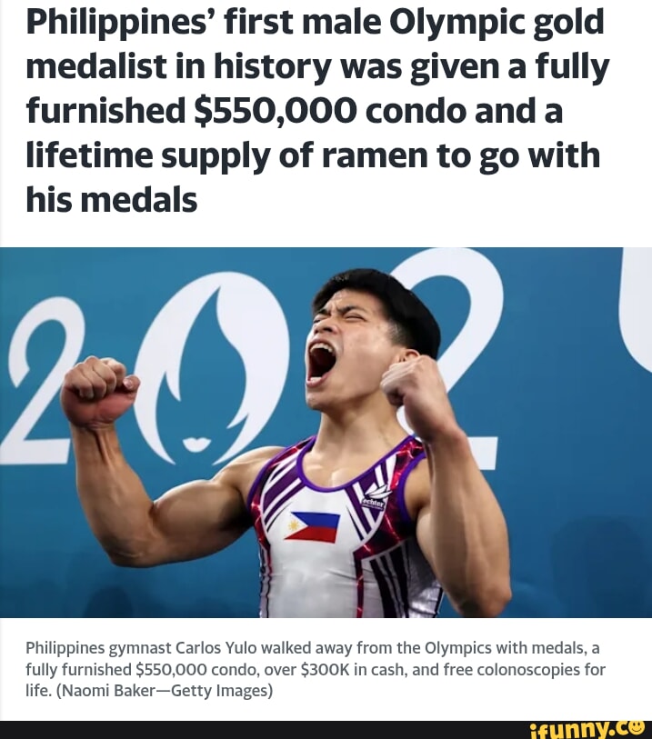 Philippines' first male Olympic gold medalist in history was given a ...