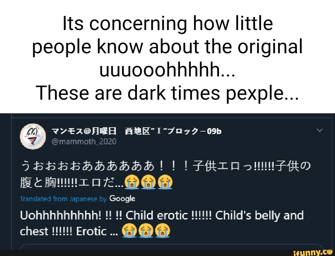 Its concerning how little people know about the original uuuooohhhhnh ...