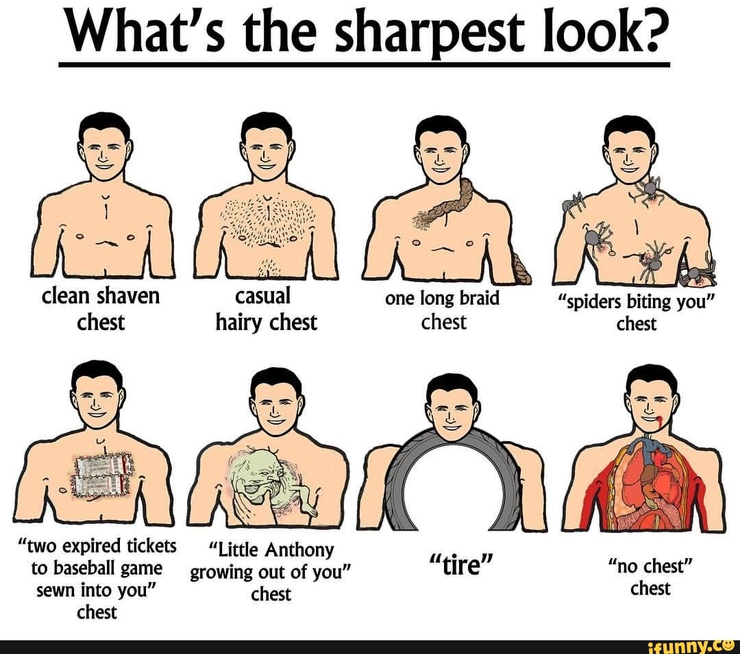 What’s the sharpest look? clean shaven casual long braid chest hairy ...