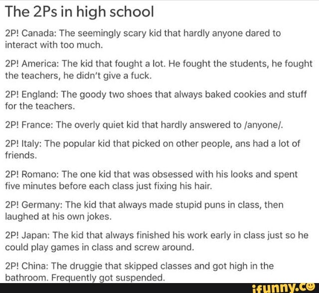 The 2Ps in high school 2P! Canada: The seemingly scary kid that hardly ...