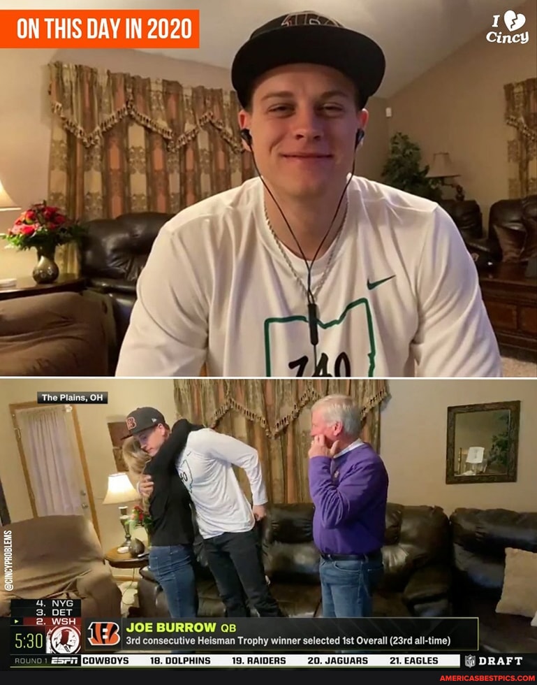 4 Years Ago Today: The #Bengals drafted Joe Burrow. 🐅 - ON THIS DAY IN ...