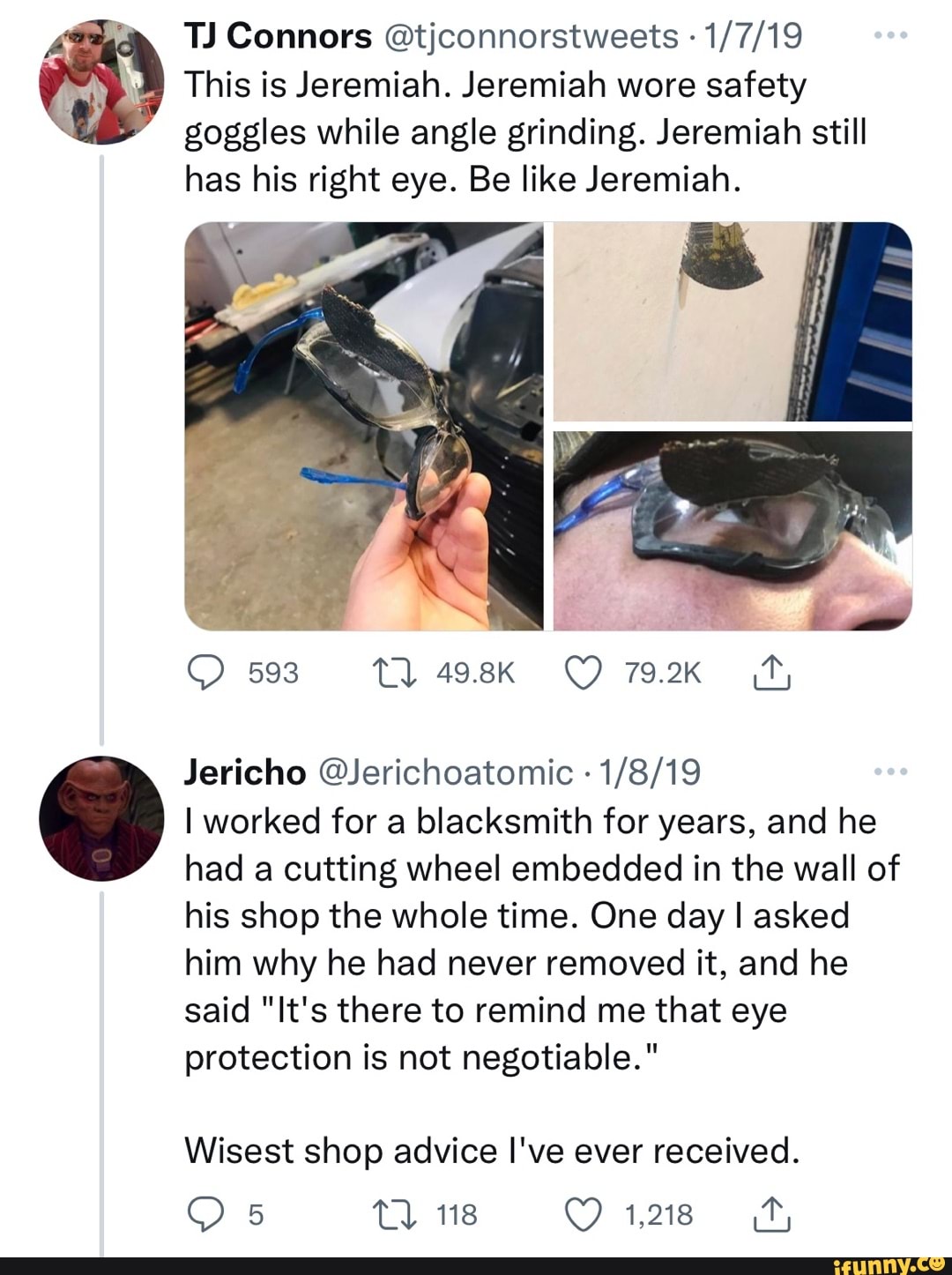 TJ Connors @tjconnorstweets - This is Jeremiah. Jeremiah wore safety ...