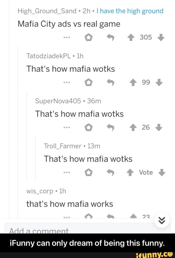Mafia City ads vs real game That's how mafia wotks That's how mafia ...