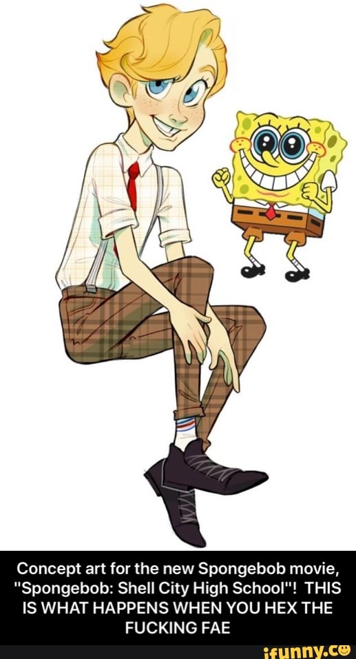 Concept art for the new Spongebob movie, "Spongebob: Shell City High ...