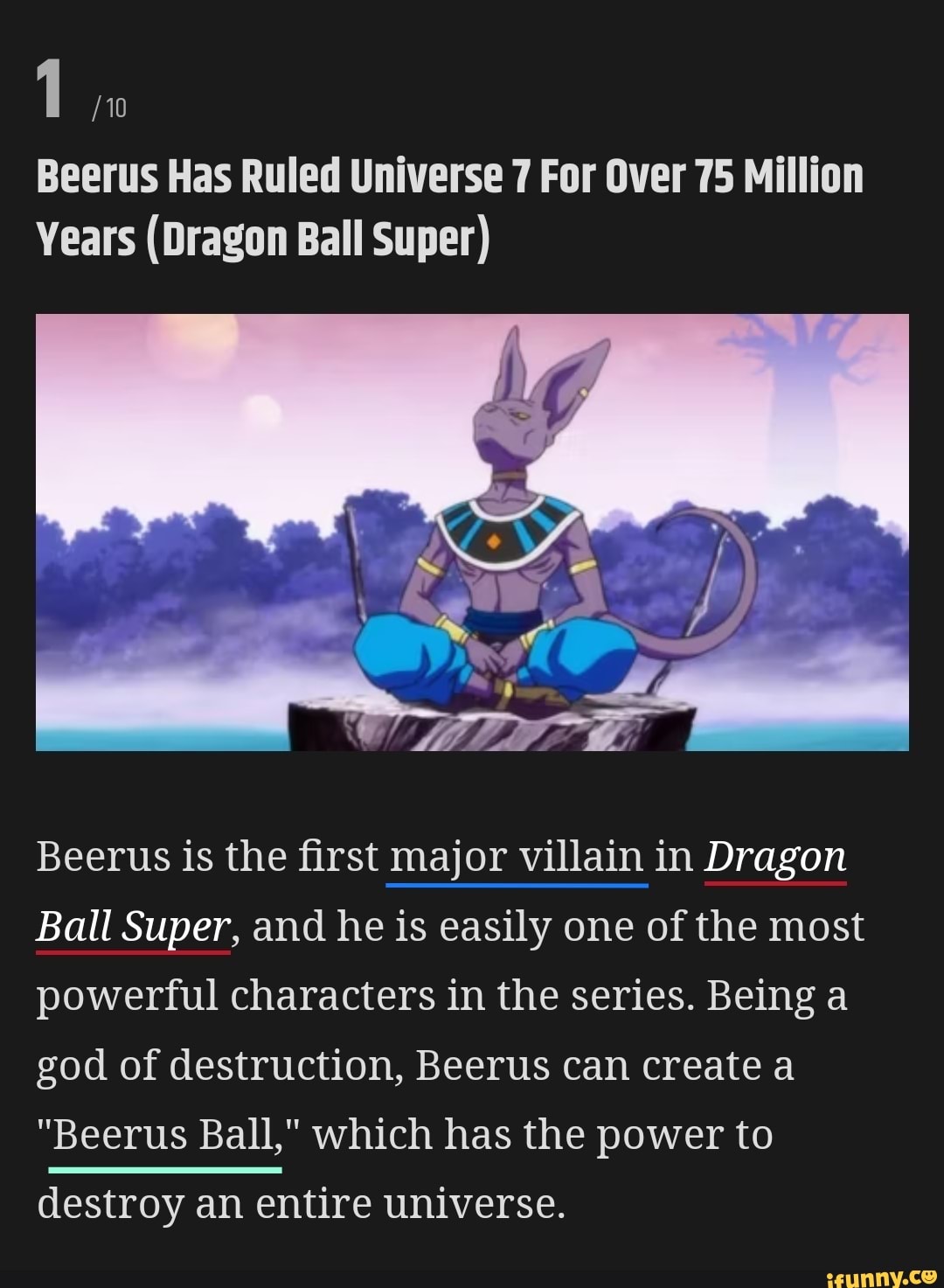 /10 Beers Has Ruled Universe 7 For Over 75 Million Years (Dragon Ball ...