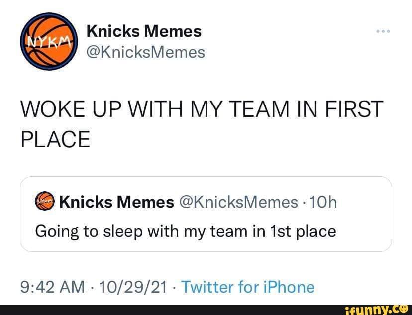 GOOD MORNING TO KNICKS FANS ONLY!!!!!!! - Knicks Memes @KnicksMemes ...