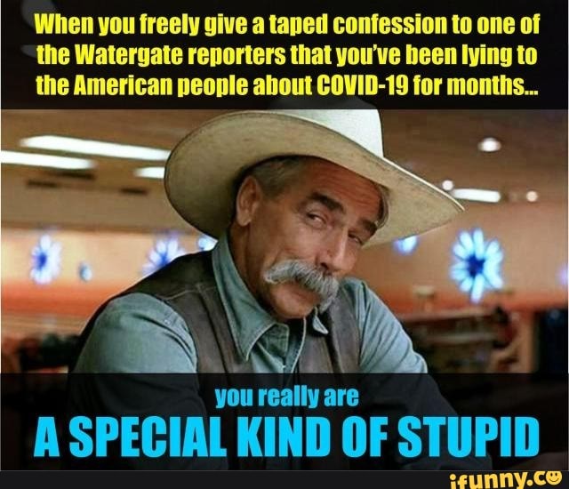 When you freely give a taped confession to one of the Watergate ...