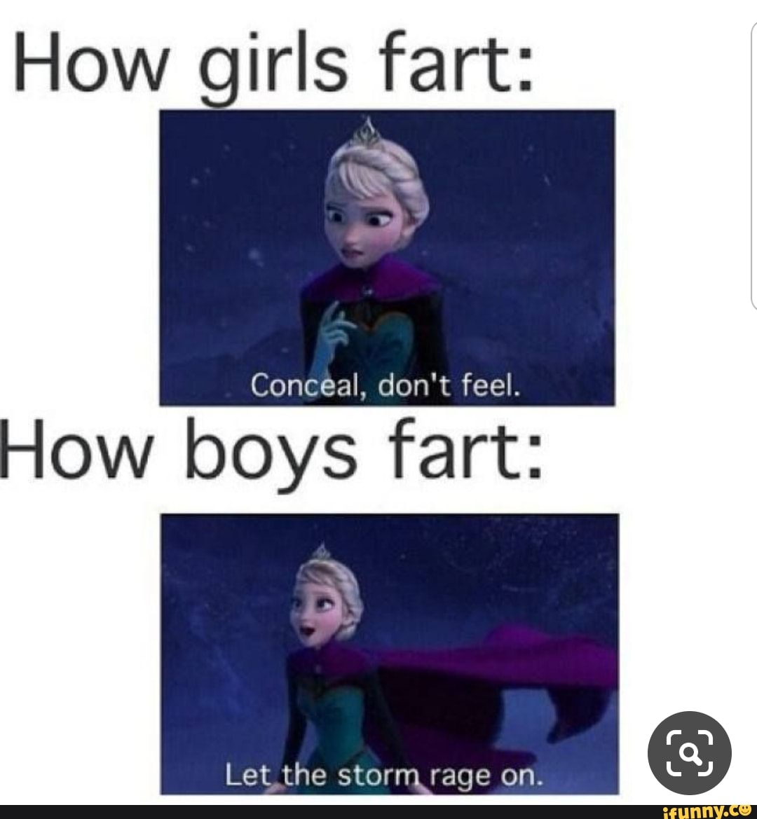 How . irIs fart: Conceal, don't feel. How boys fart: Let the storm rage on. - iFunny