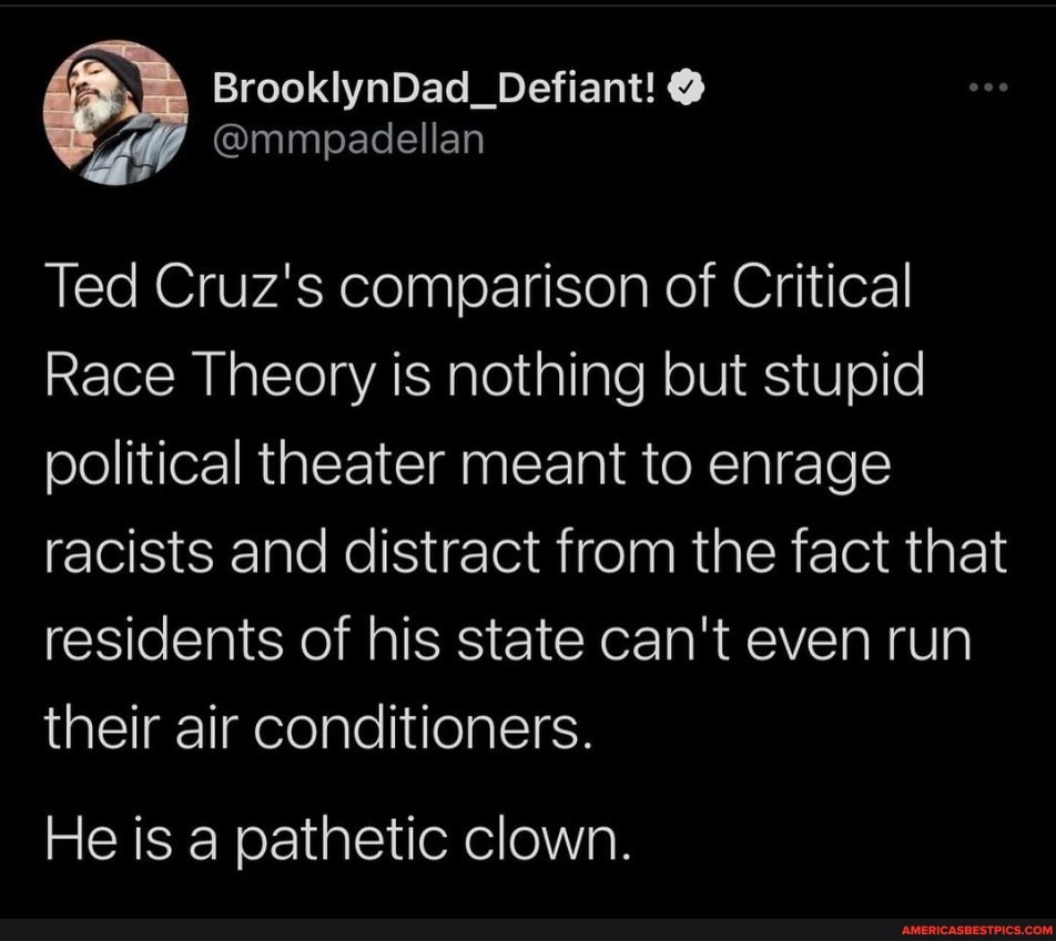 BrooklynDad_Defiant! Ted Cruz's comparison of Critical Race Theory is ...