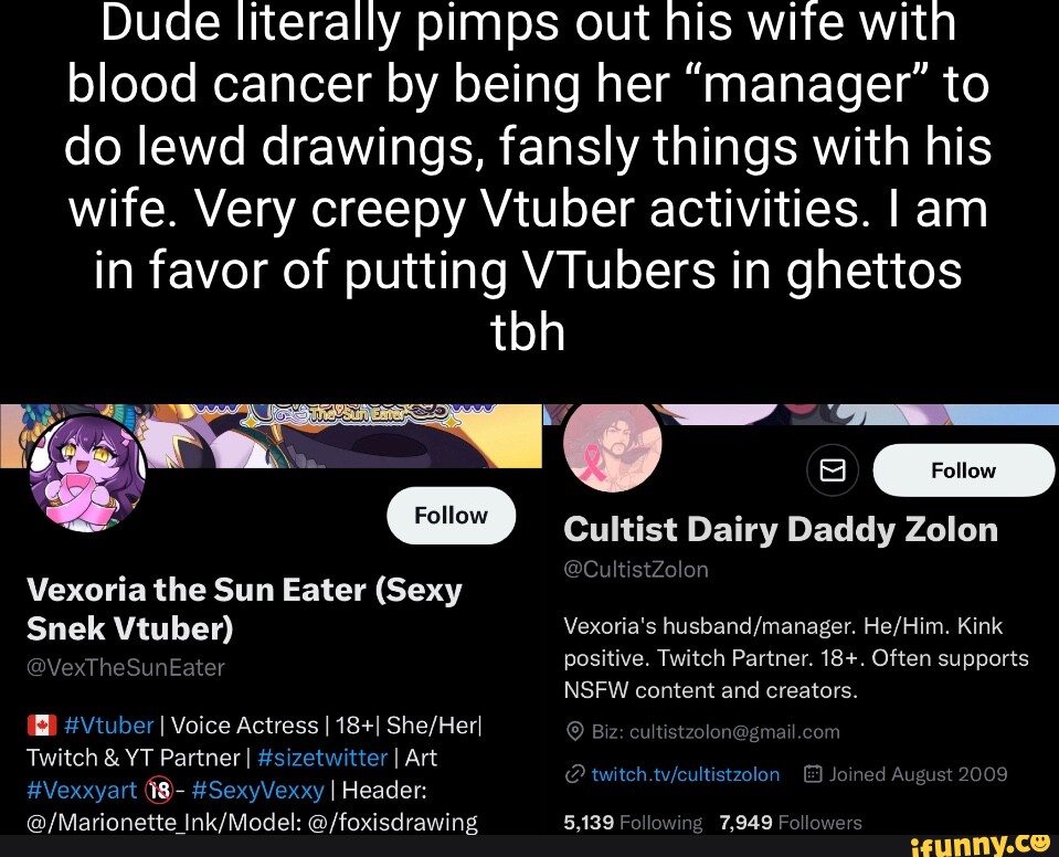 Dude literally pimps out his wife with blood cancer by being her ...