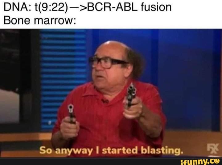 Bone marrow: So anyway I started blasting. HE - iFunny