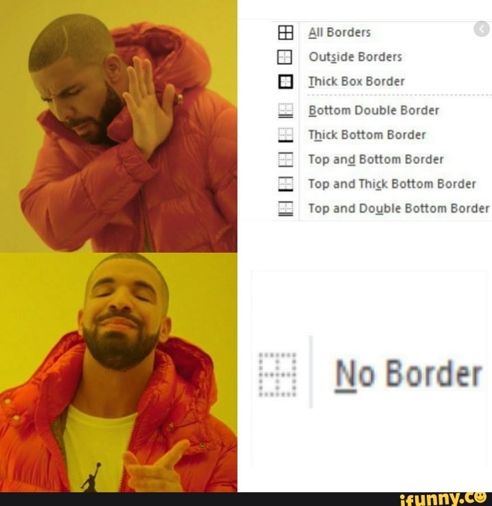 All Borders Outside Borders Thick Box Border Bottom Double Border Thick Bottom Border Top And 