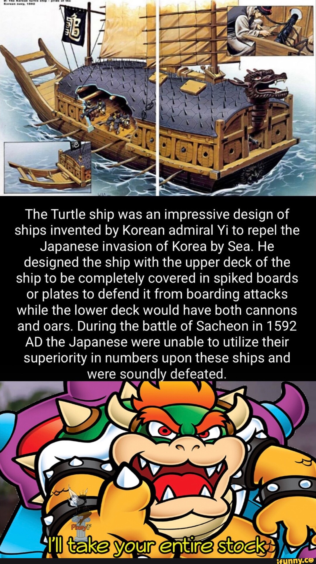 If The Turtle ship was an impressive design of ships invented by Korean ...