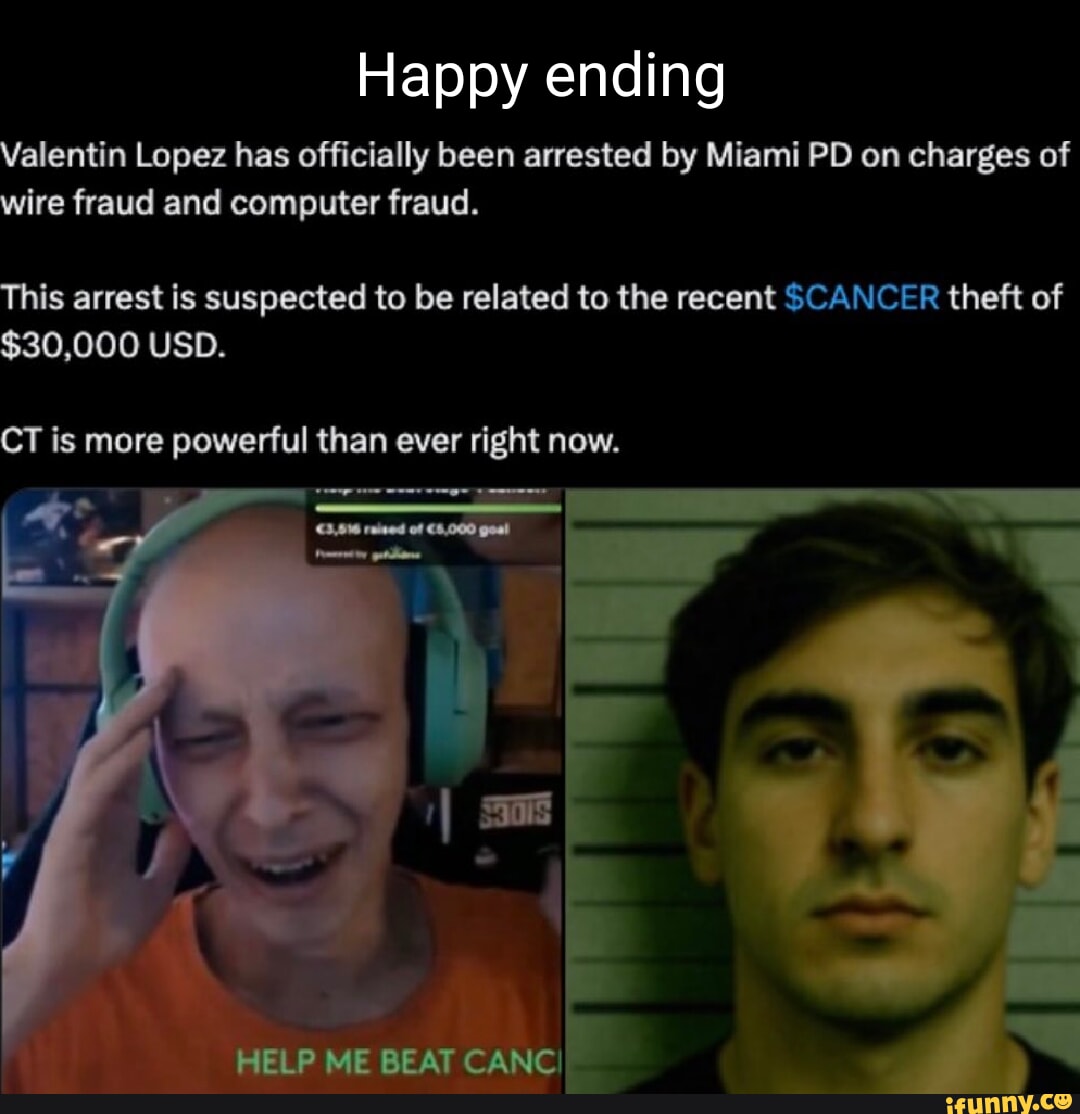 Happy ending Valentin Lopez has officially been arrested by Miami PD on ...