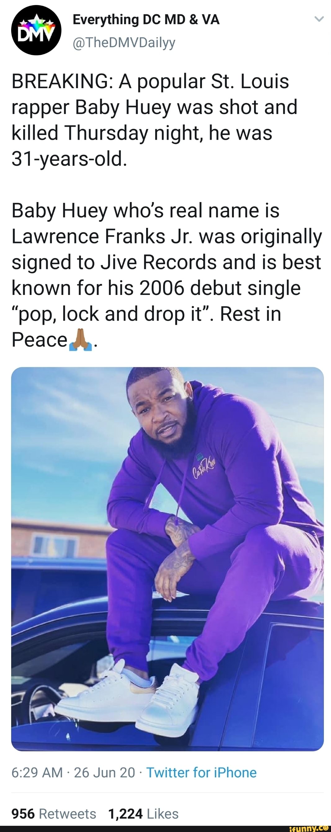 Everything DC MD VA BREAKING: A popular St. Louis rapper Baby Huey was ...