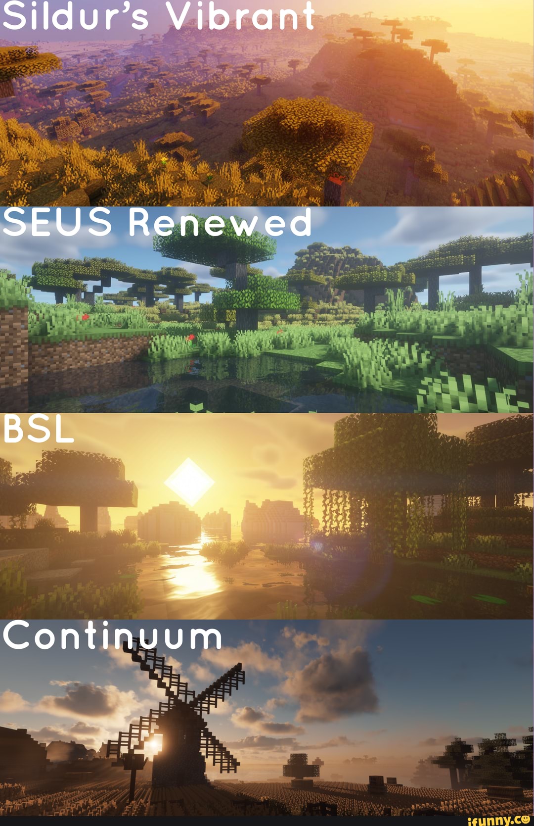 Sildur's Vibrant SEUS Renewed BSL be Continuum - iFunny