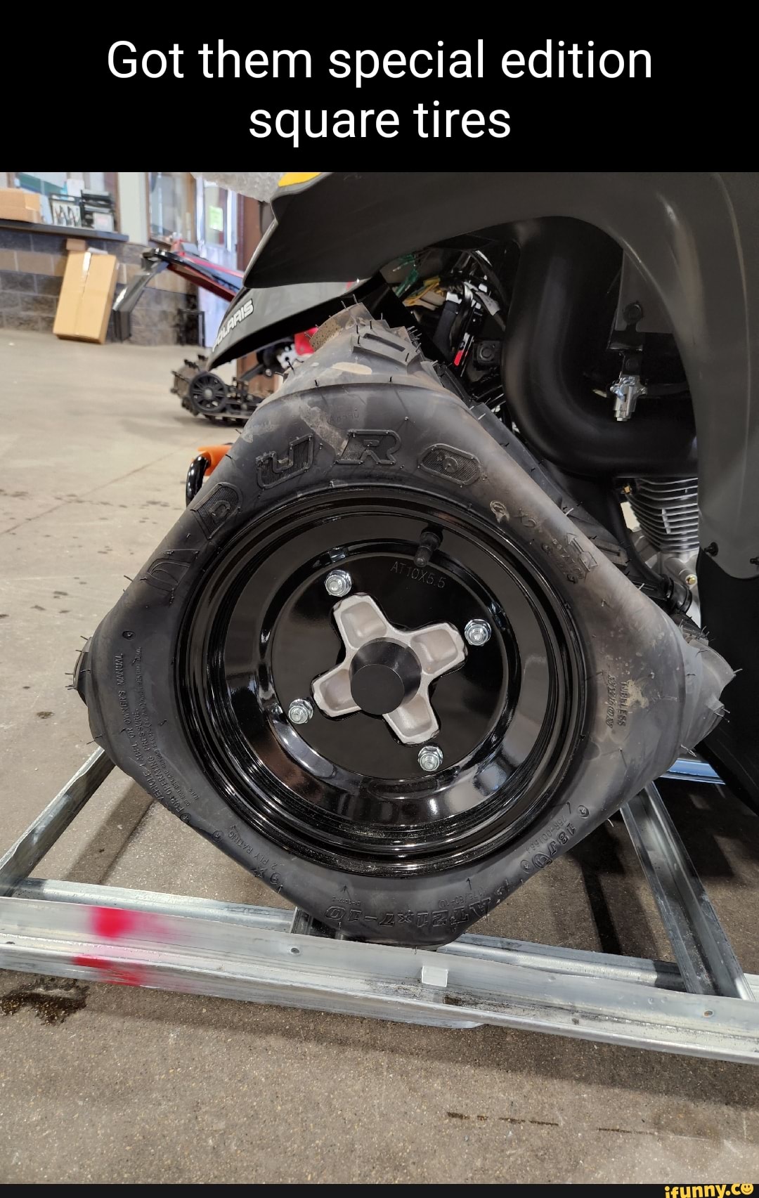 Got them special edition square tires "Si IN \ - iFunny