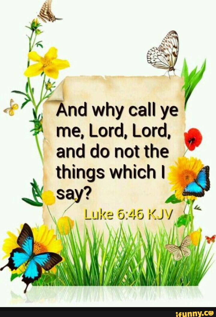 Te ~And why call ye me, Lord, Lord, and do not the things which I Say ...