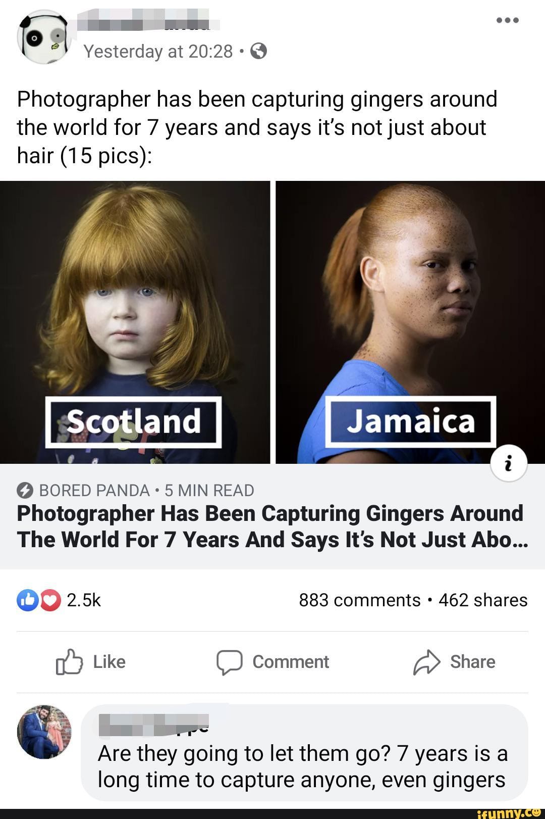 Yesterday at @ Photographer has been capturing gingers around the world ...