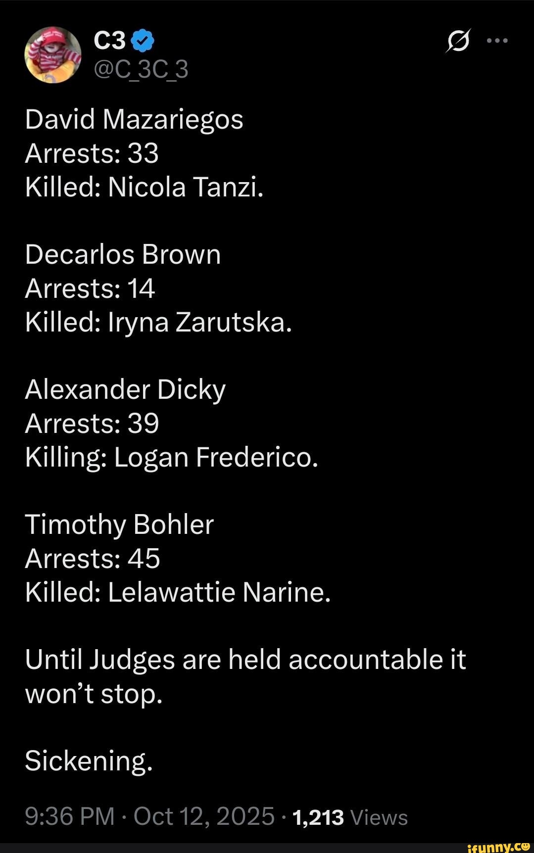 David Mazariegos Arrests: 33 Killed: Nicola Tanzi. Decarlos Brown ...