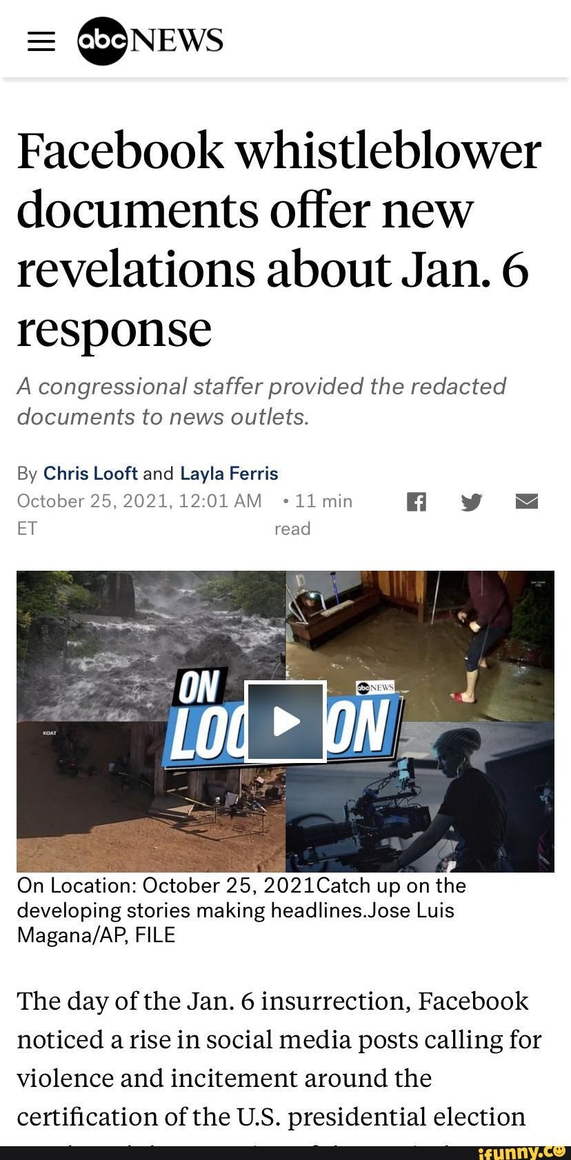 = news Facebook whistleblower documents offer new revelations about Jan ...