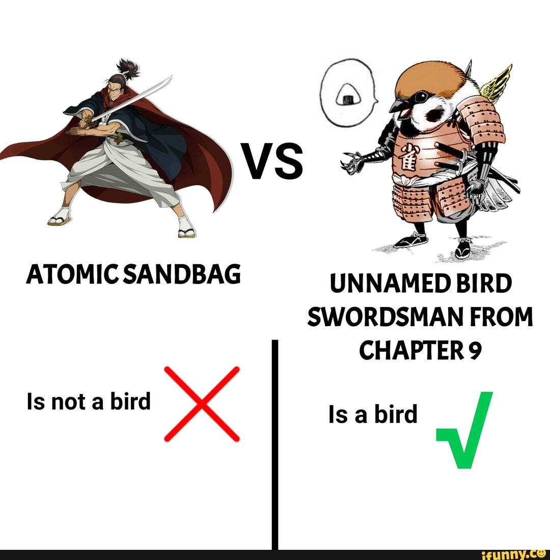 ATOMIC SANDBAG UNNAMED BIRD SWORDSMAN FROM CHAPTER 9 Is not a bird Is a ...