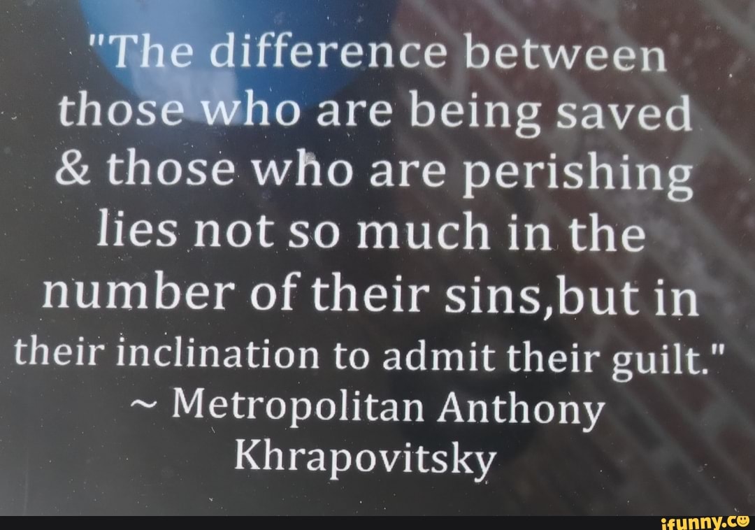 "The difference between those who are being saved those who are ...