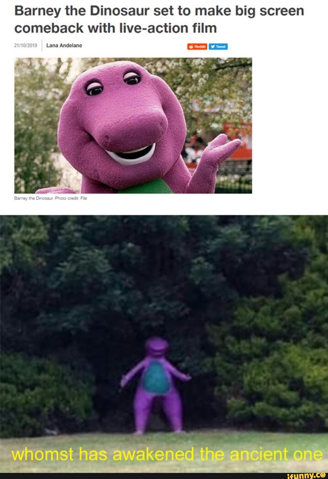 Barney the Dinosaur set to make big screen comeback with live-action ...