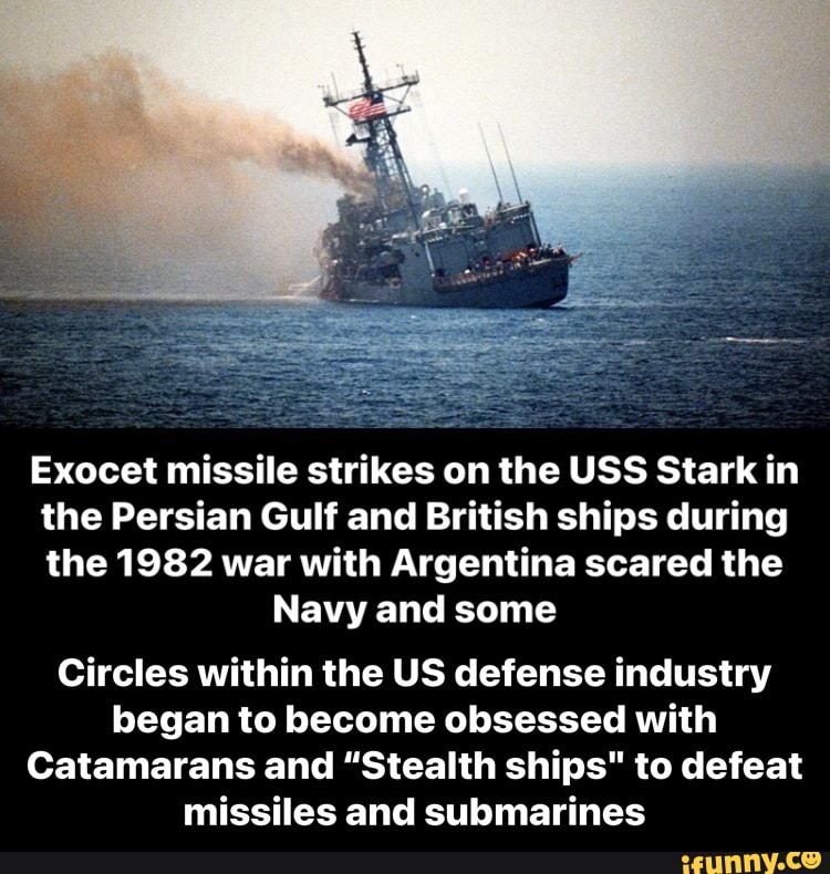 Exocet missile strikes on the USS Stark in the Persian Gulf and British ...