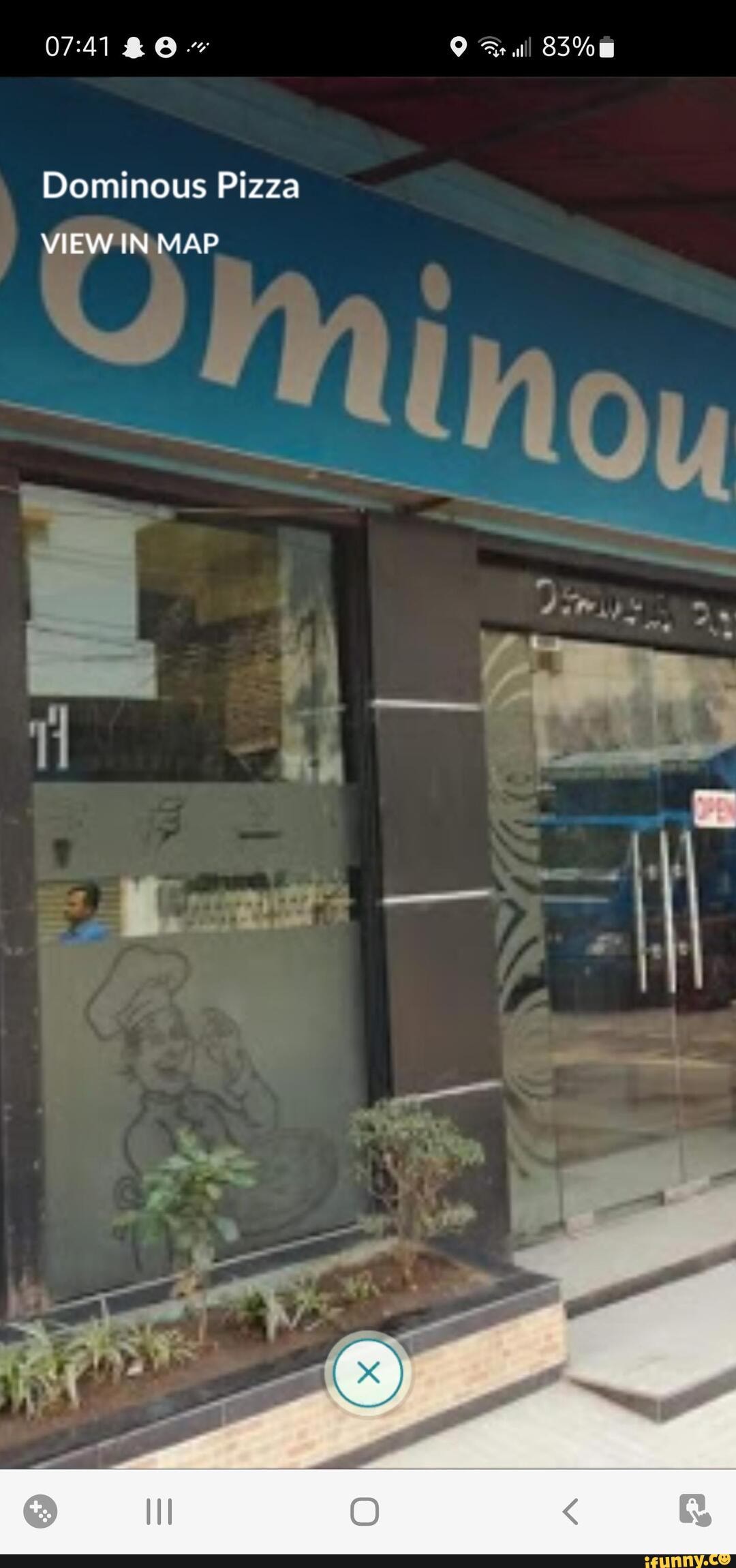 83% Dominous Pizza VIEW IN MAP - iFunny