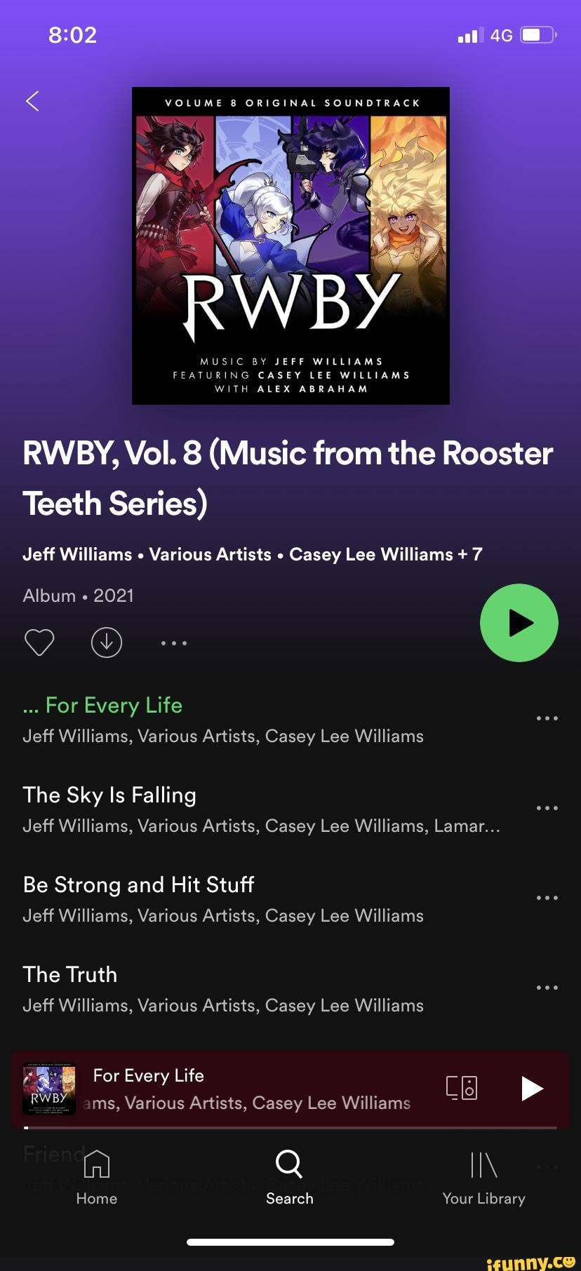 Of) 46 VOLUME 8 ORIGINAL SOUNDTRACK RWBY MUSIC BY JEFF WILLIAMS ...