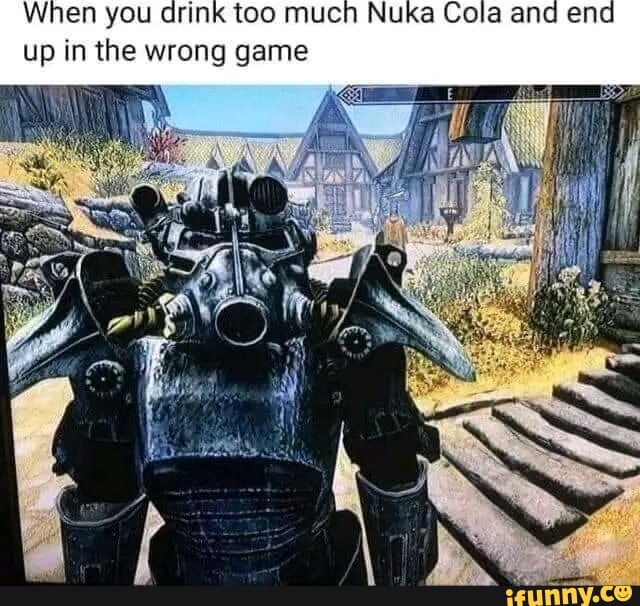When you drink too much Nuka Cola and en up in the wrong game - iFunny