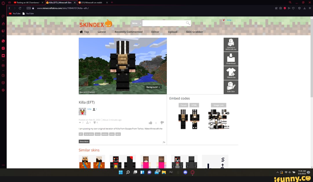 AK Chambered X { @ Kila (EFT) I Mi Skin. X @ (11) Minecraft on reddit ...