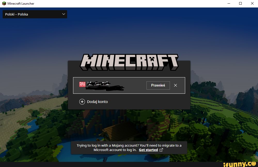 Minecraft Launchi Polska Dodaj konto Trying to log in with a Mojang ...