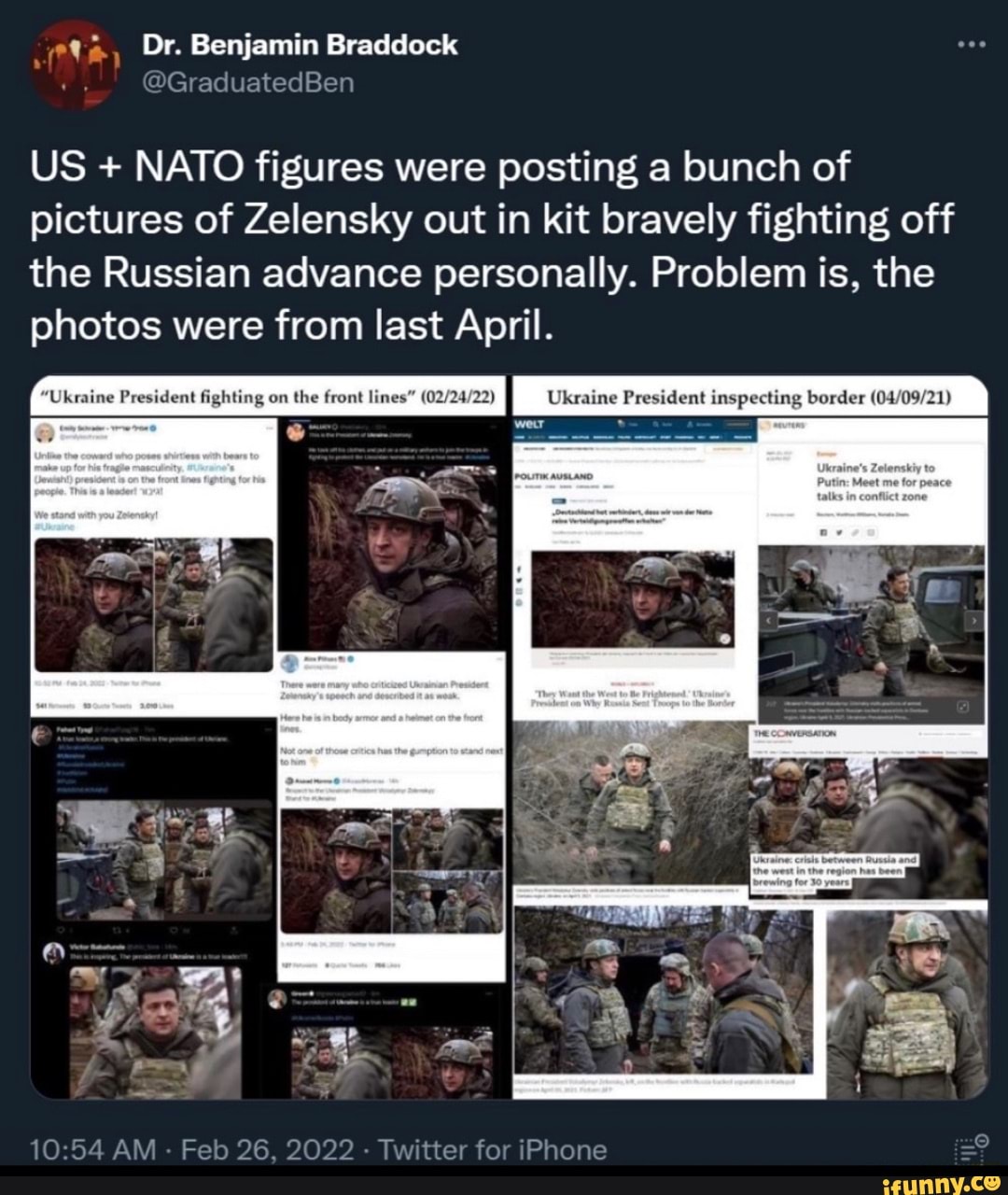 Dr. Benjamin Braddock @GraduatedBen US + NATO figures were posting a ...
