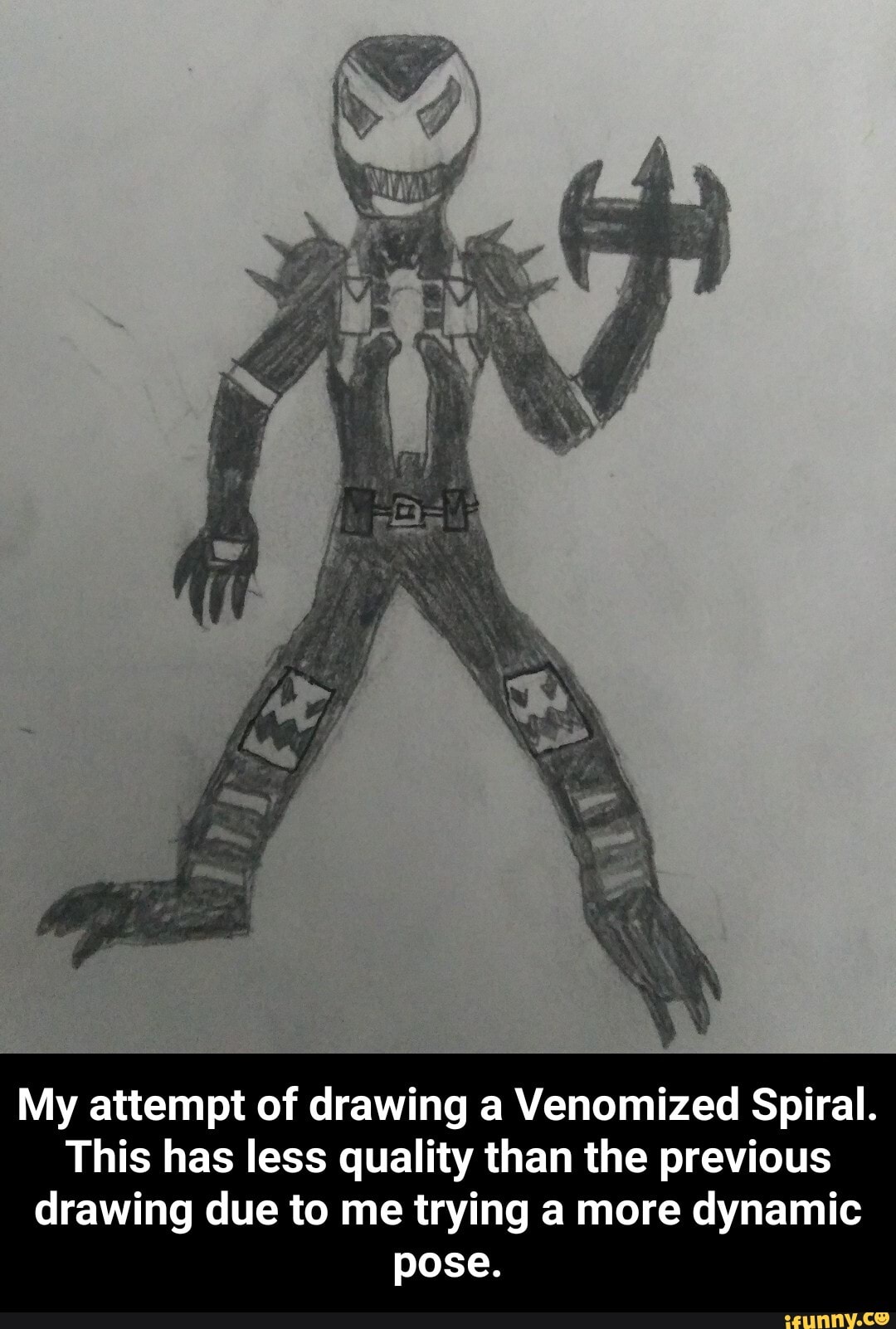 My attempt of drawing a Venomized Spiral. This has less quality than ...