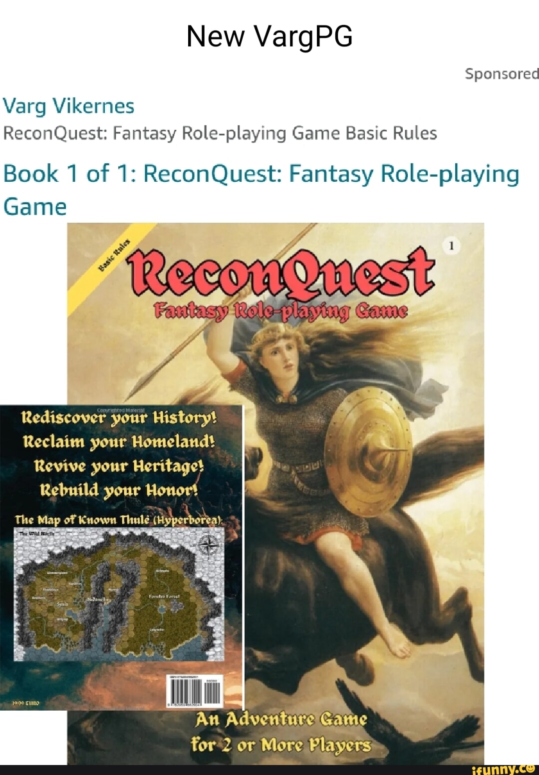 New VargPG Sponsored Varg Vikernes ReconQuest: Fantasy Role-playing ...