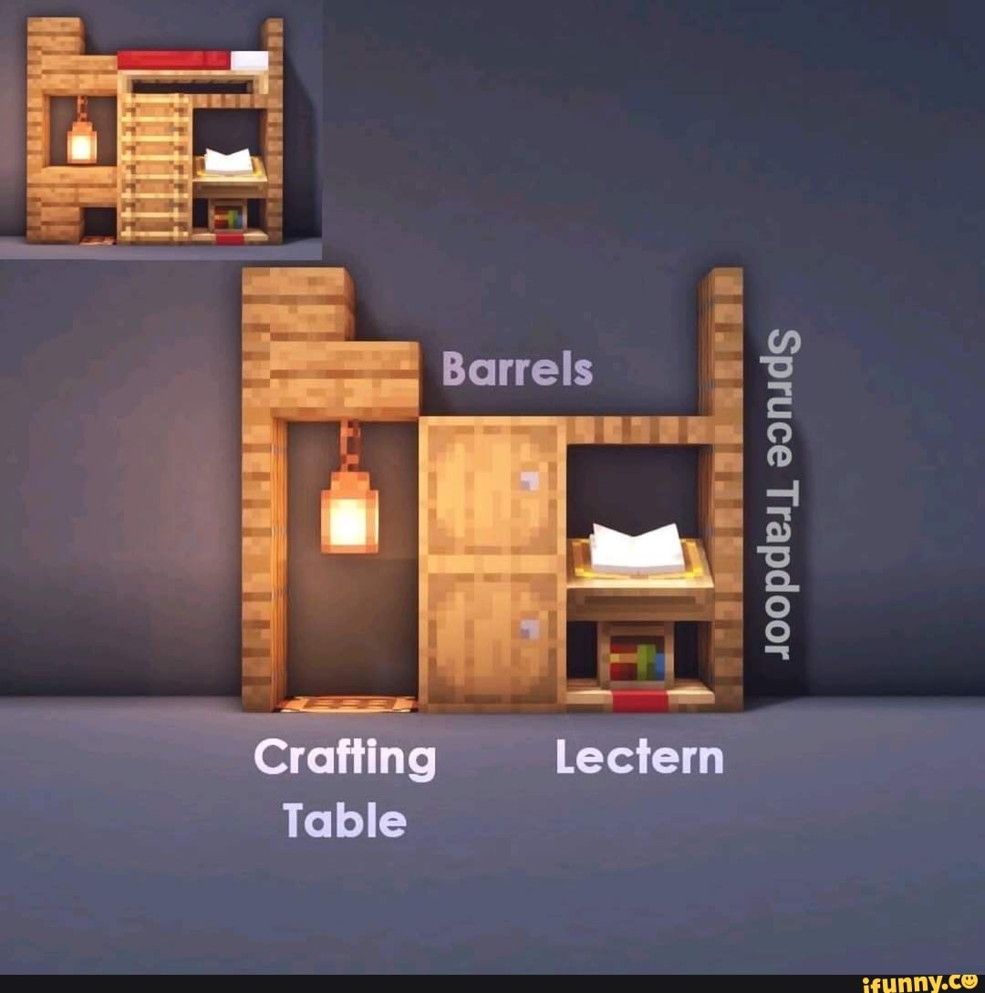 Barrels Spruce Trapdoor Trapdoor Trapdoor Trapdoor Crafting Lectern ...