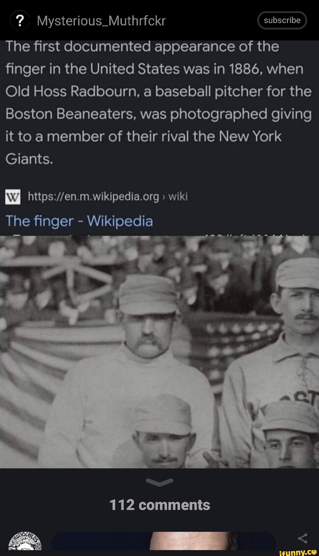 ? Mysterious_Muthrfckr The first documented appearance of the finger in ...