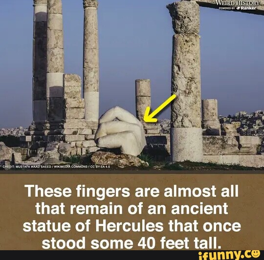 These fingers are almost all that remain of an ancient statue of ...