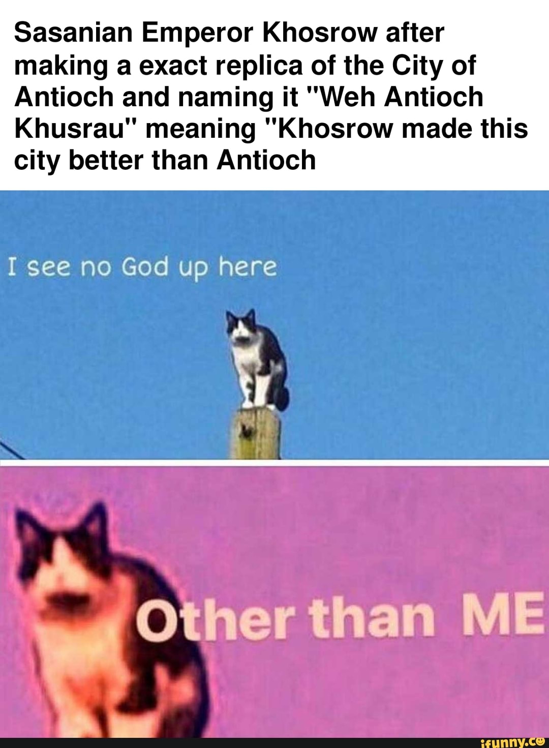 Sasanian Emperor Khosrow after making a exact replica of the City of ...