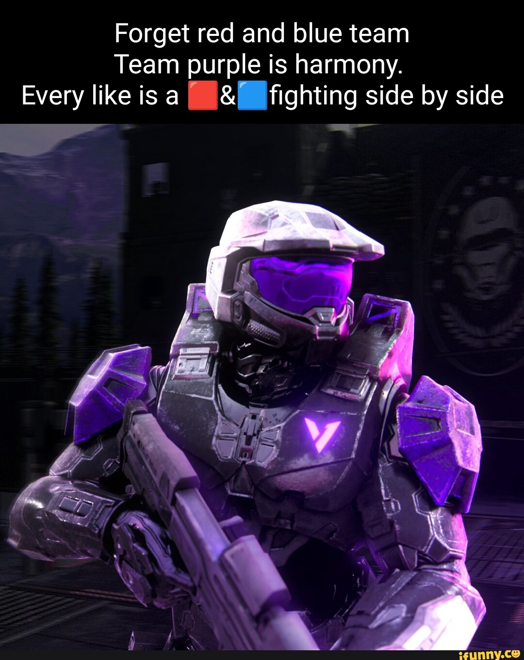 Forget red and blue team Team purple is harmony. Every like is a ...