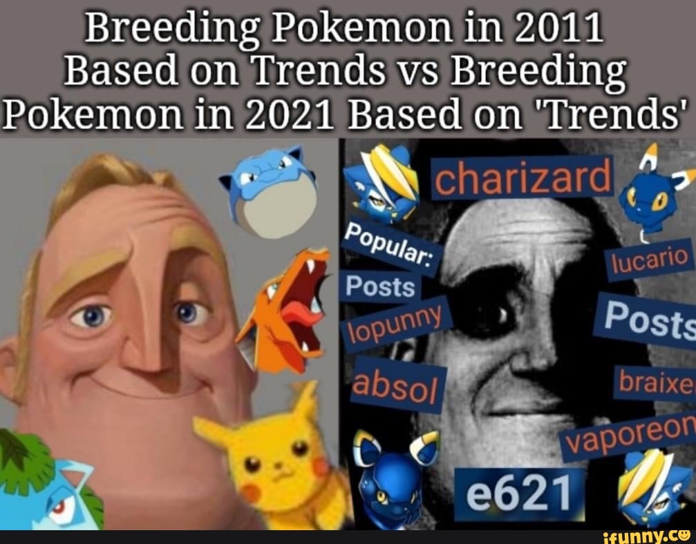 Breeding Pokemon in 2011 Based on Trends vs Breeding Pokemon in 2021 ...