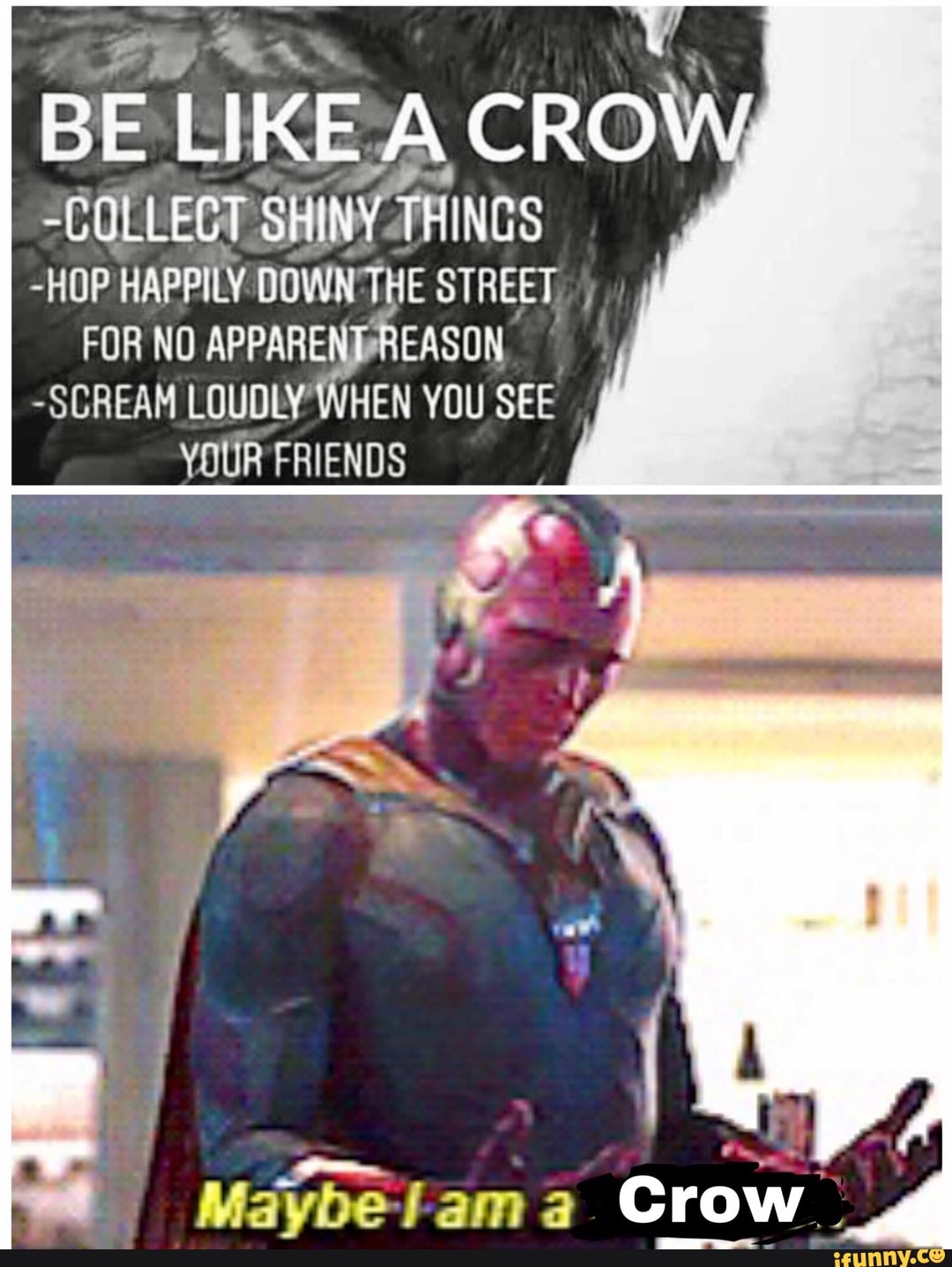 BE LIKE CROW {COLLECT SHINY THINGS -HOP HAPPILY DOWN THE STREET, FOR NO ...