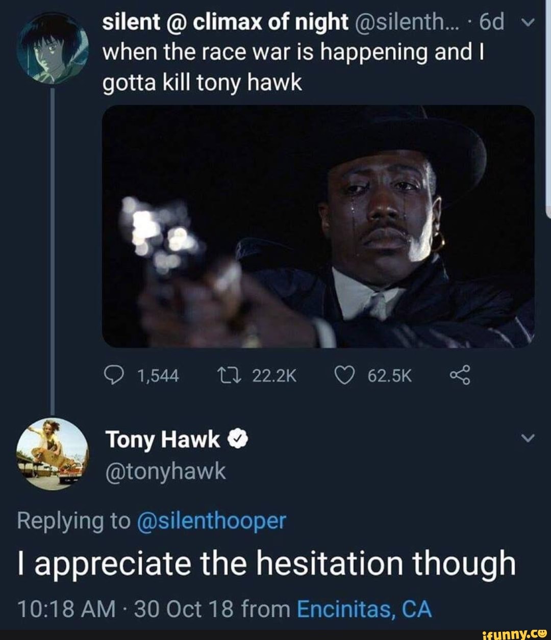 I appreciate the hesitation though 1018 AM - 30 OCT1R fmm Fncinims CA ...