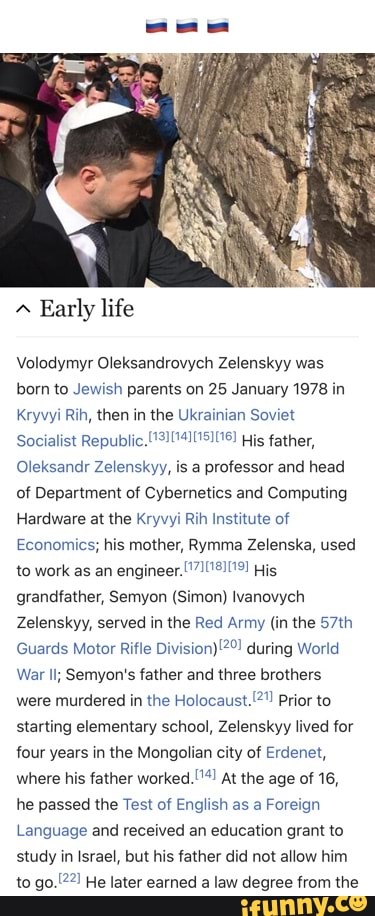 Early life Volodymyr Oleksandrovych Zelenskyy was born to Jewish ...